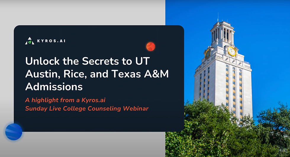 Texas College Admissions Trends and Tips | Kyros.ai